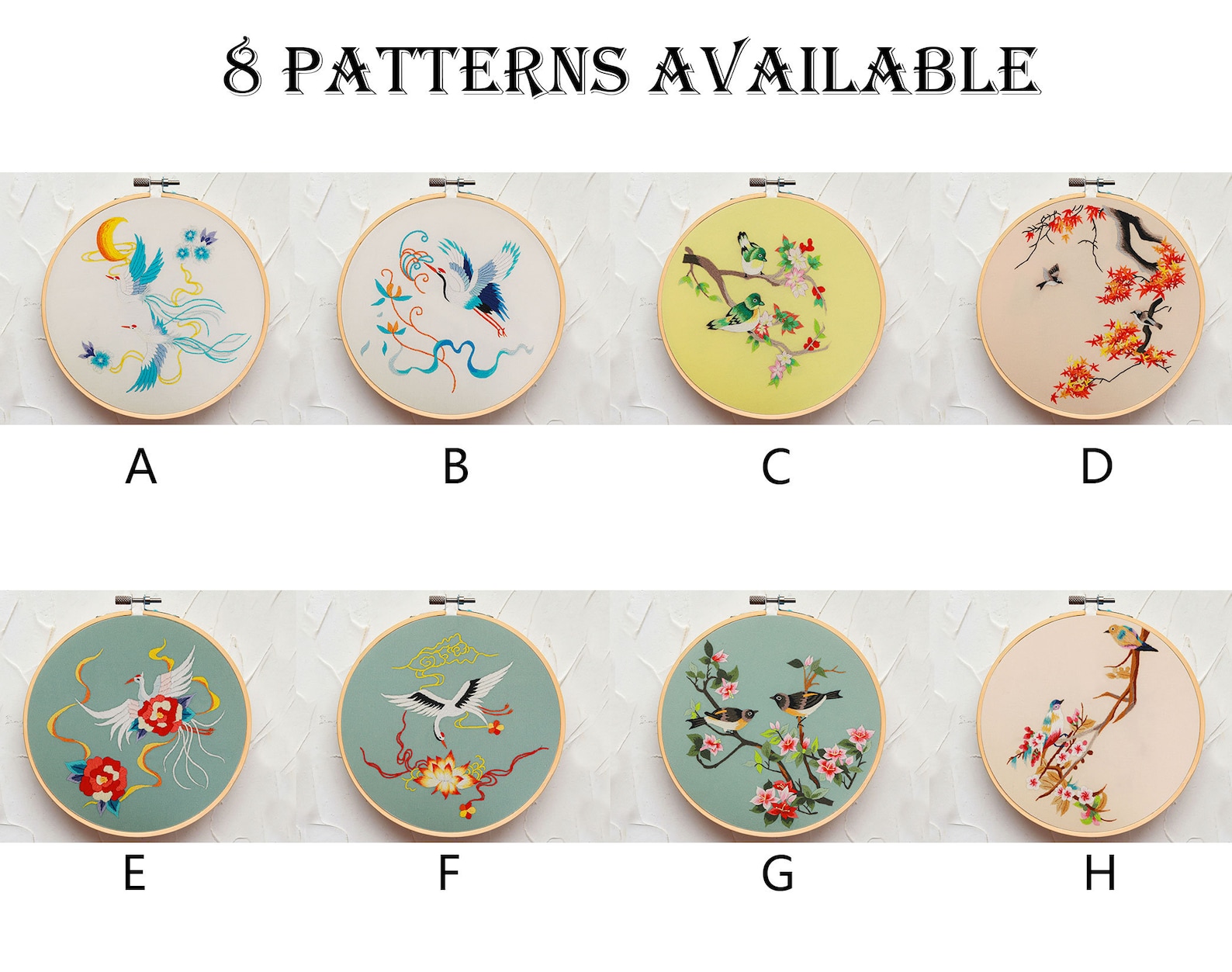 Beginner Chinese Style Hand Embroidery Kit Flower and Birds | Etsy