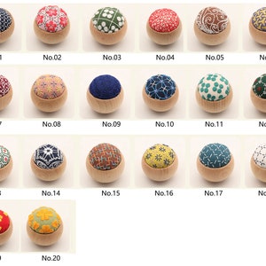Embroidery Pin Cushion Kit,japanese Sashiko Pincushion With Wooden Base ...