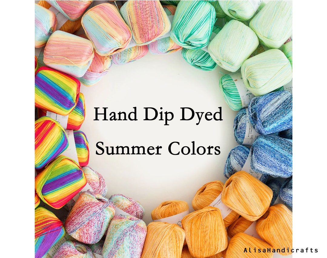 NO.3 Colorful Crochet Lace Thread, Variegated Cotton Pearl Yarn, Irish ...