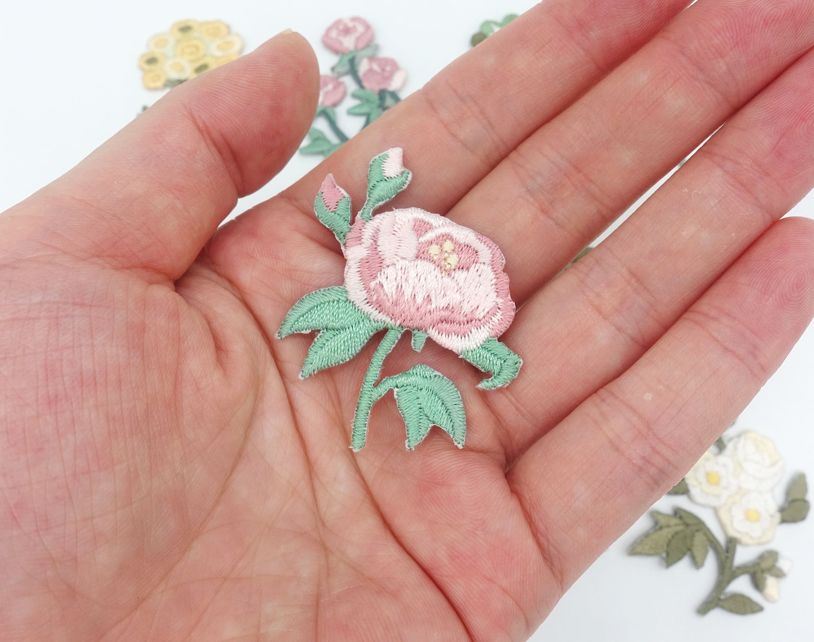 Embroidered Flower Patches Iron on Sew On, Embroidery Birthflower Patch ...