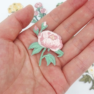 Embroidered Flower Patches Iron on Sew On, Embroidery Birthflower Patch ...