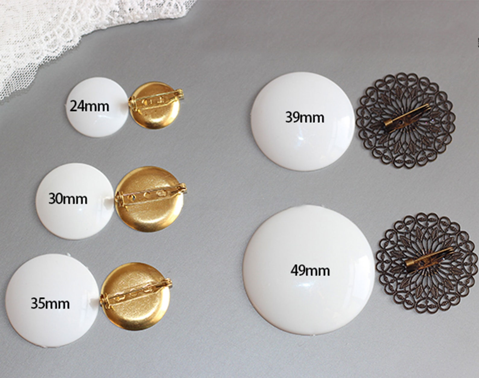 Round Brooch Base for Embroidery Jewelry Making Material - Etsy