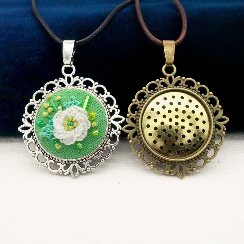 Embroidery Pendant - Etsy