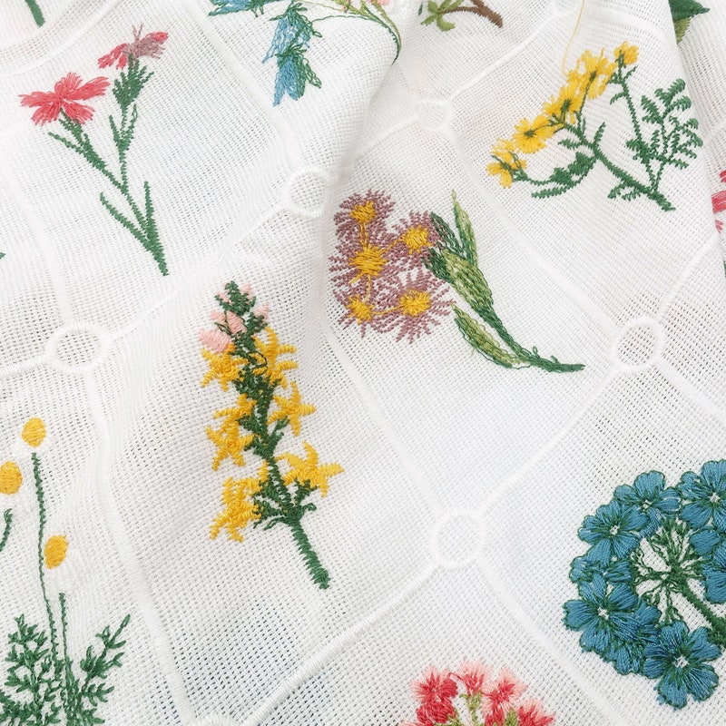 Embroidered Fabric - Etsy