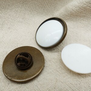 Embroidery Blank Retro Copper Lapel Pin Base, DIY Pinch Badge Brooch ...
