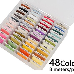 Embroidery Floss Set, 24/48/72/120colors Cross Stitch Embroidery Thread ...