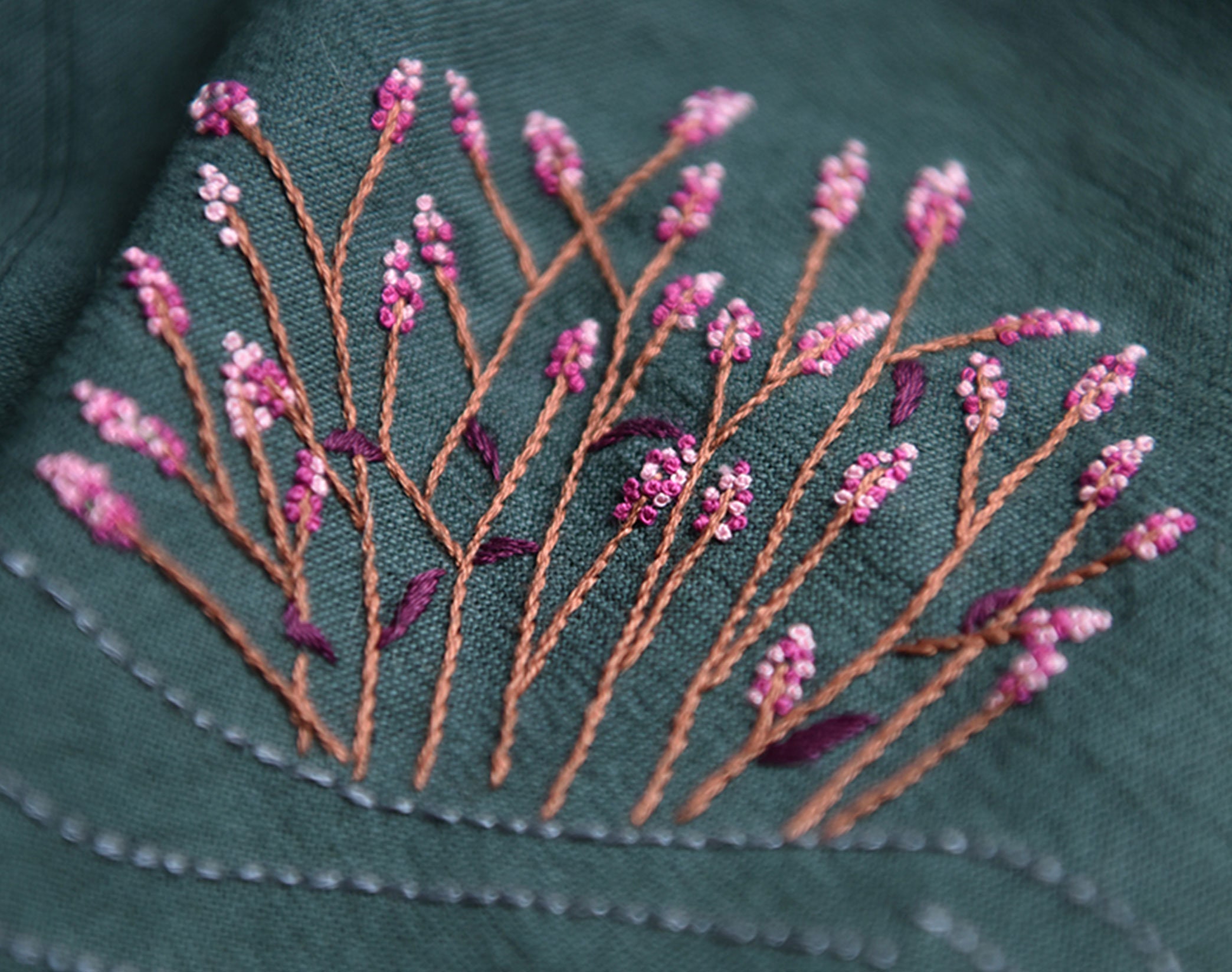 DIY Hand Embroidery Floral Bag Kitcotton and Linen Fabric - Etsy