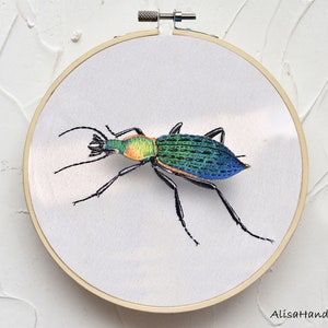 Advanced Lifelike Insect Hand Embroidery Kit, Realistic Carabus ...