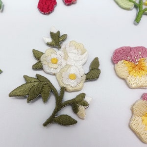 Embroidered Flower Patches Iron on Sew On, Embroidery Birthflower Patch ...