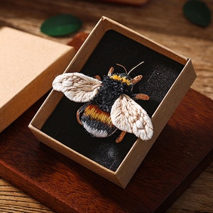 Insect Brooch Embroidery Kit/3d Embroidery Kit for Beginners/butterfly ...