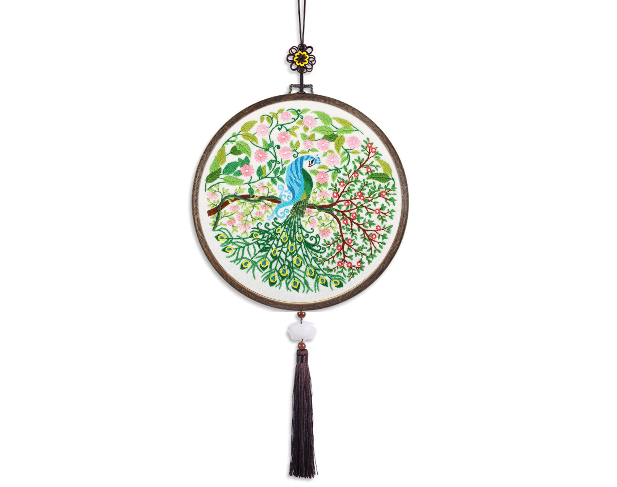 Beginner Embroidery Kit Spring Flowers and Peacocks - Etsy