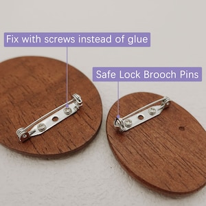 Oval/round Wooden Brooch Base for Embroidery/cross Stitch/crochet ...