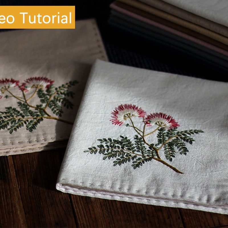 Handkerchief Embroidery Kit - Etsy