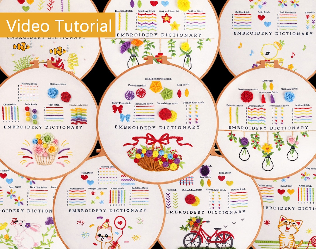 Hand Embroidery Stitch Sampler Kit, Embroidery Projects for Beginners ...
