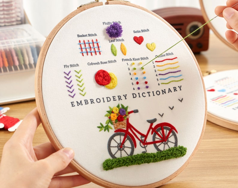 Hand Embroidery Stitch Sampler Kit, Embroidery Projects for Beginners ...