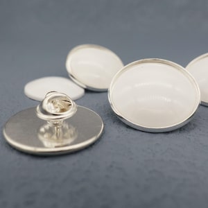 Embroidery Blank Retro Copper Lapel Pin Base, DIY Pinch Badge Brooch ...