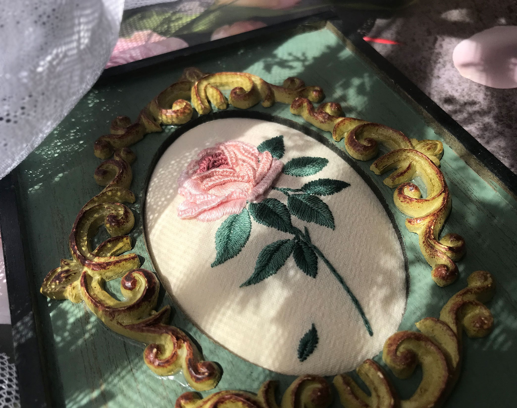 Hand Embroidery Pink Rose Kit for Beginners 3d Flower - Etsy