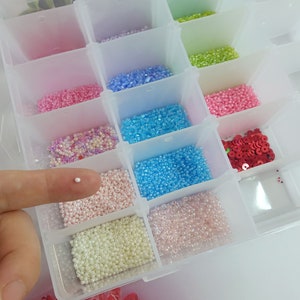 Thickened Embroidery Floss Organizer Box, 36 Adjustable Grids,100 ...