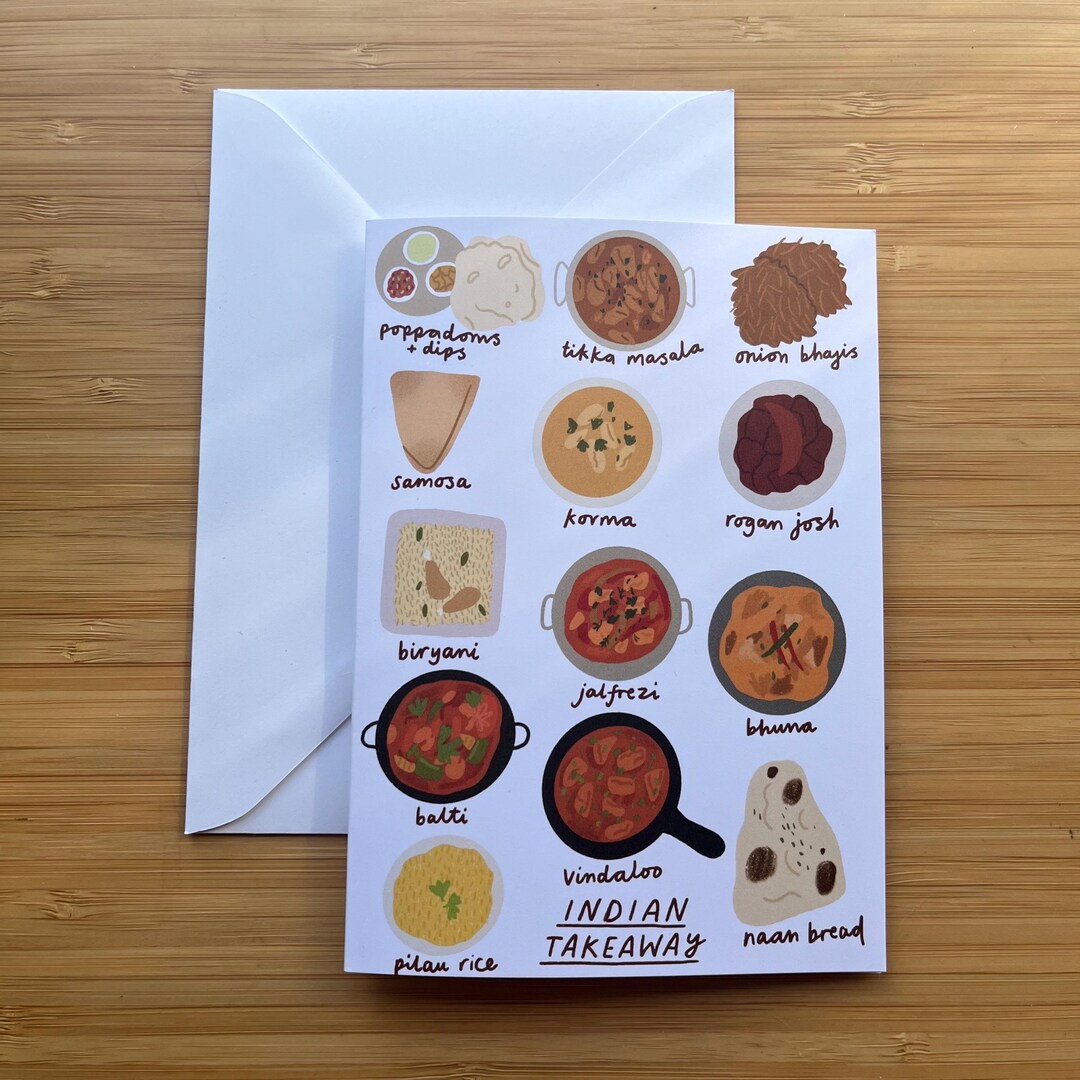 Indian Takeaway Card - Etsy