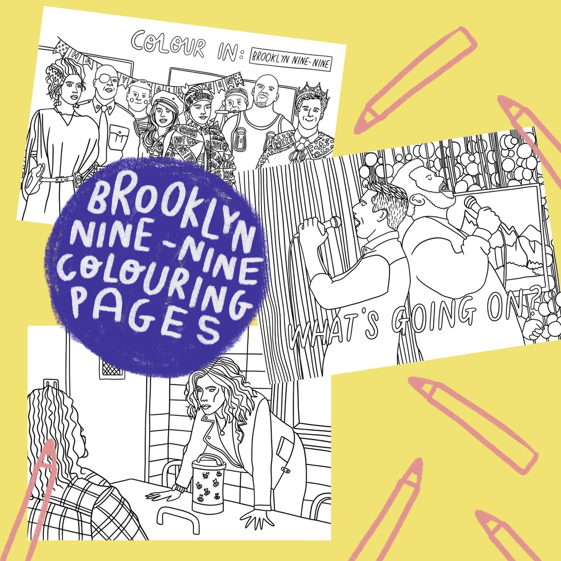 Brooklyn Nine-nine 8 Colouring Pages Digital Download | Etsy UK