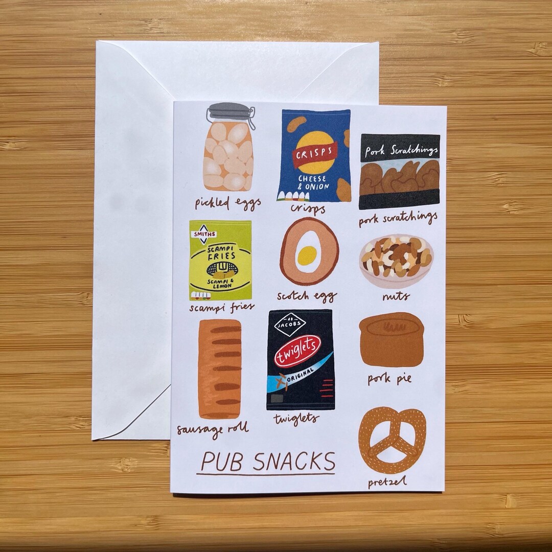 Pub Snacks Card - Etsy New Zealand