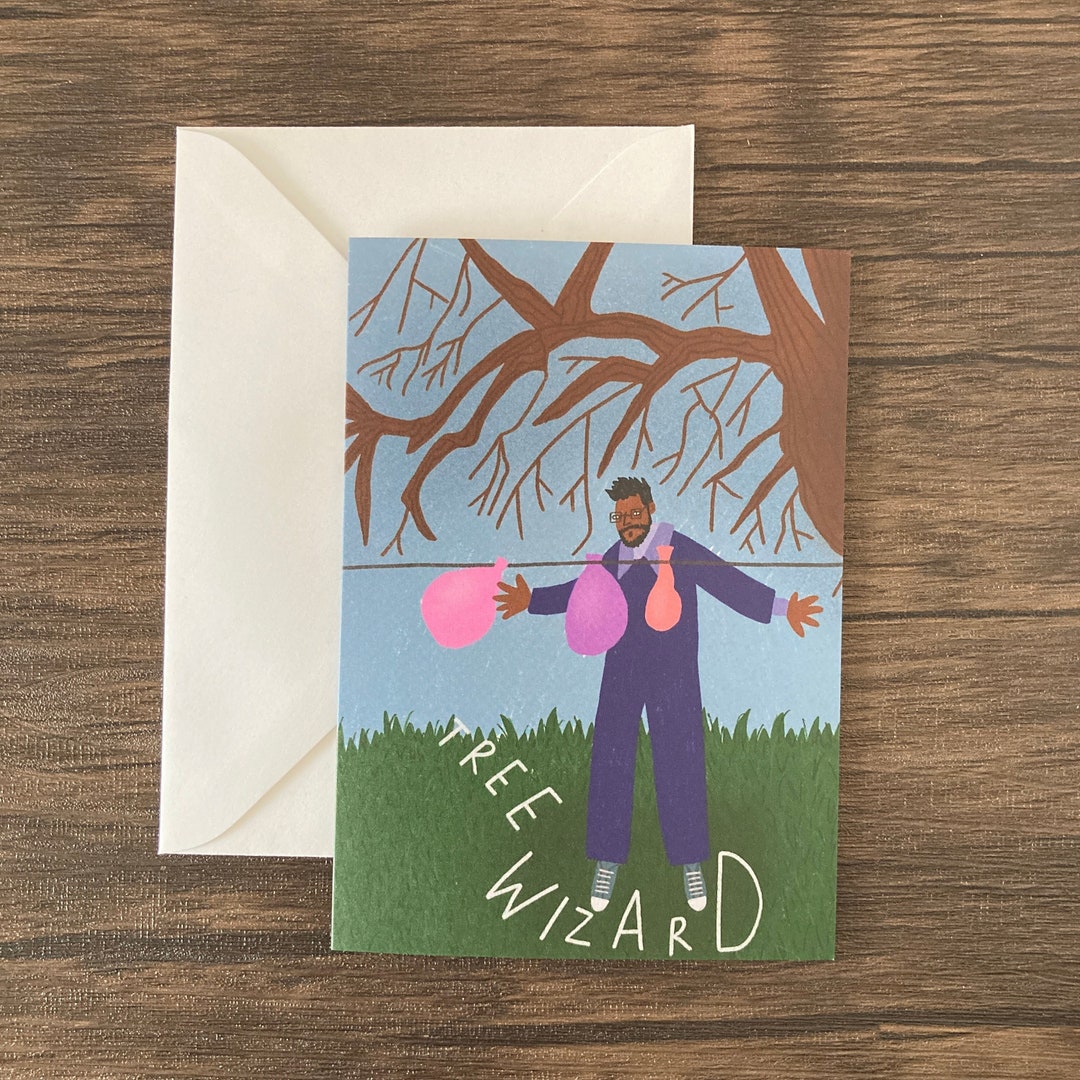 Taskmaster Card - Romesh Ranganathan as Tree Wizard - Etsy