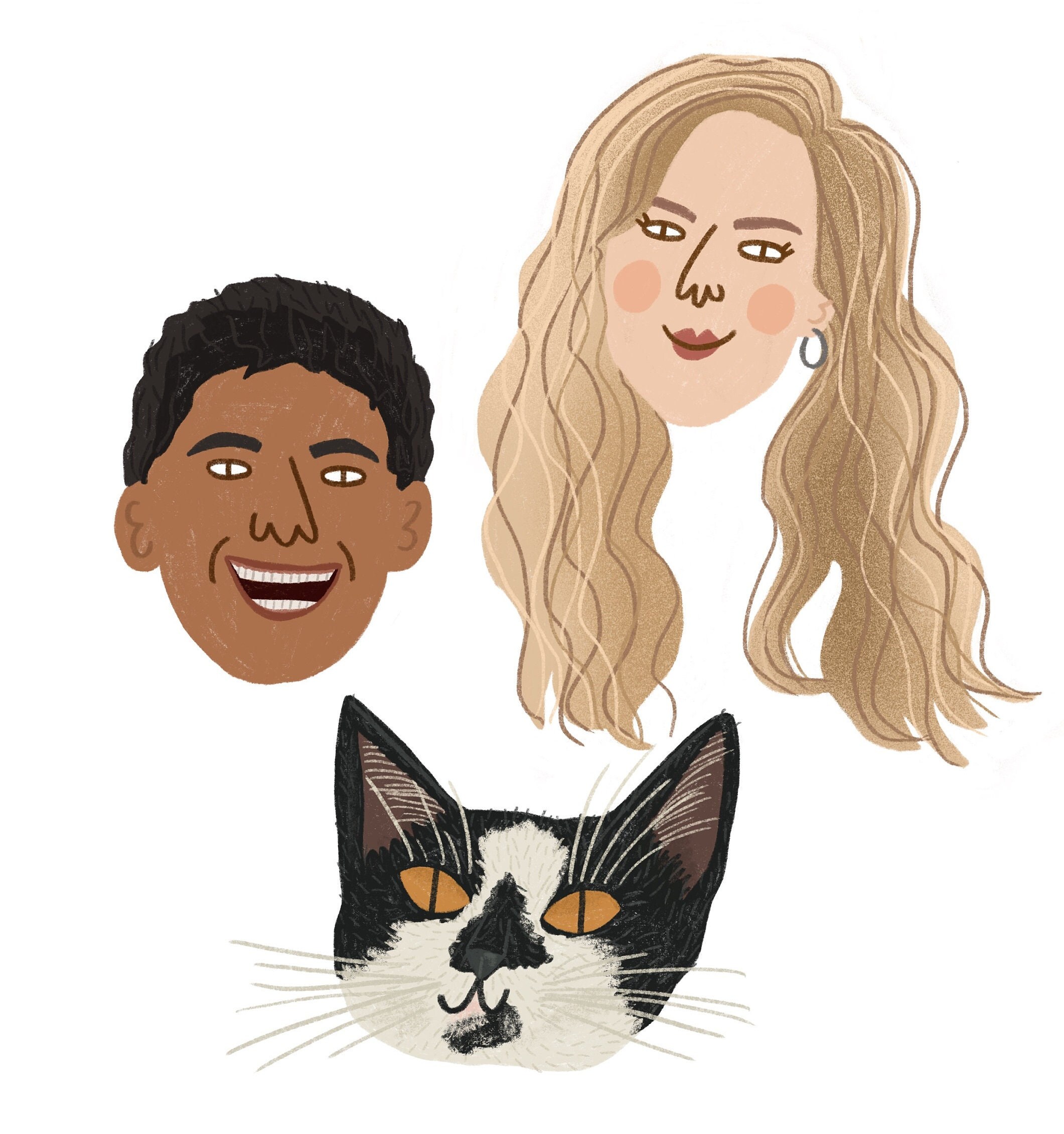 Digital Custom Portraits Print at Home Personalised - Etsy UK