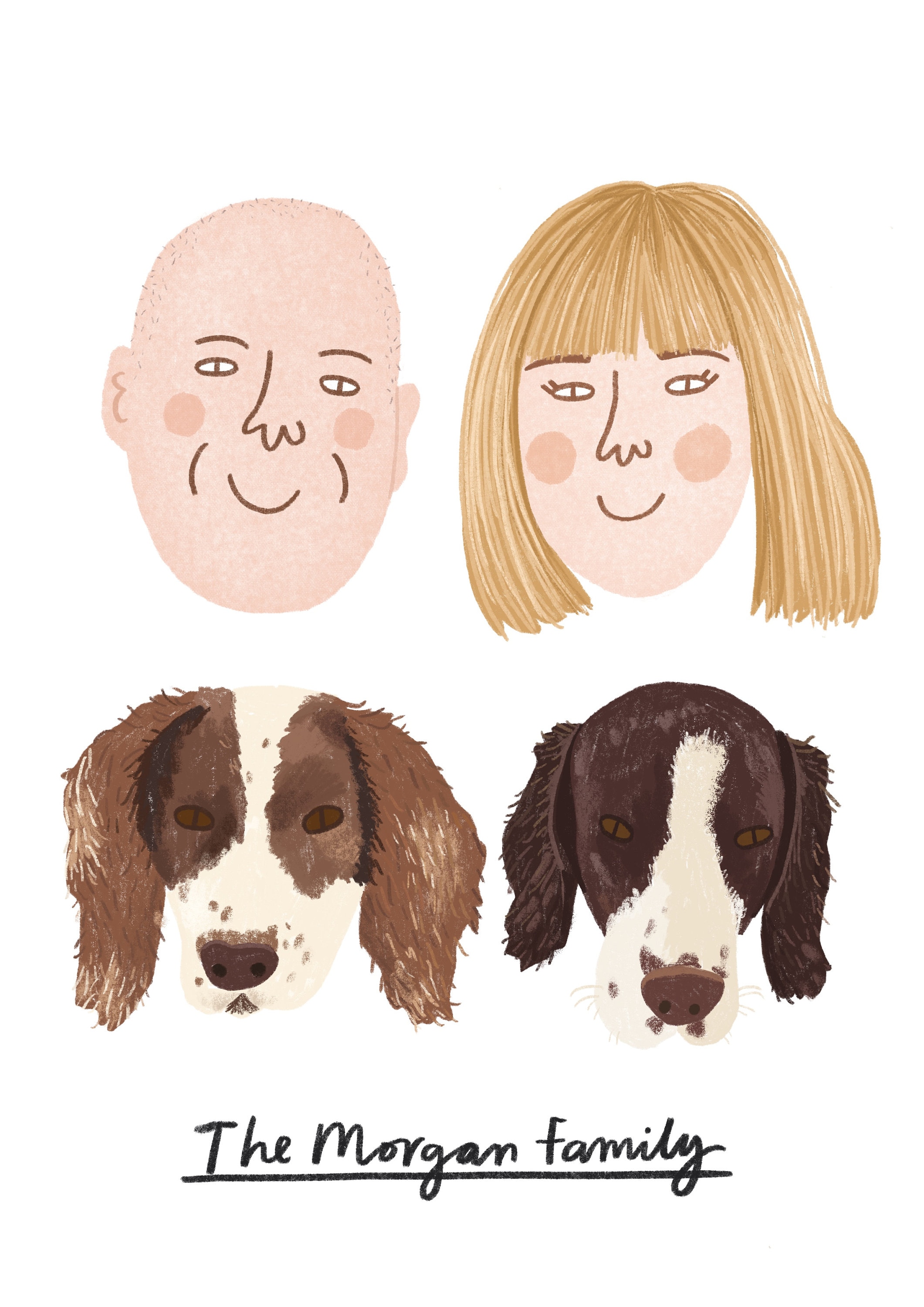 Digital Custom Portraits Print at Home Personalised | Etsy