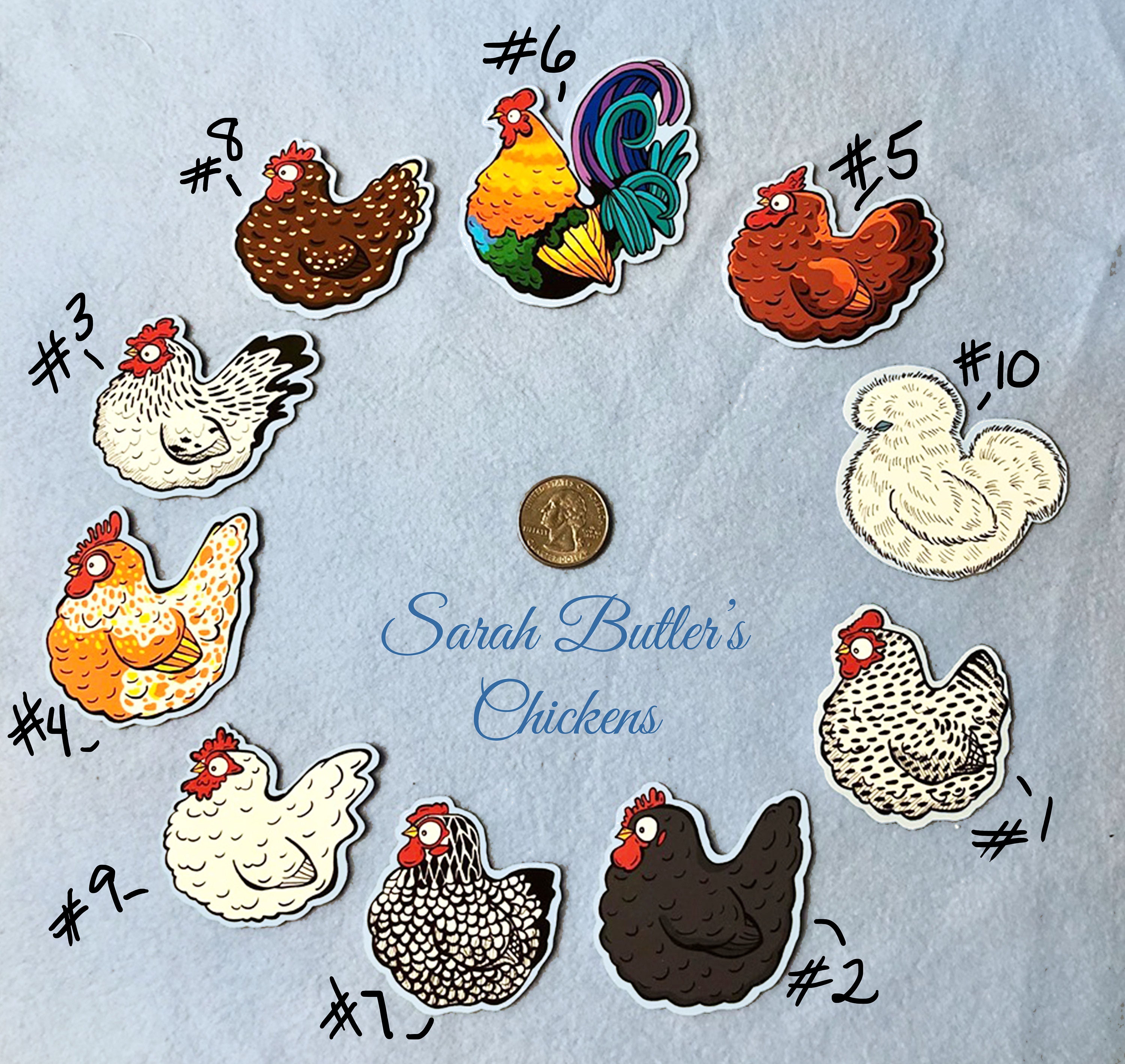 Chicken Stickers Chickens Planner Stickers 4-H Chickens | Etsy