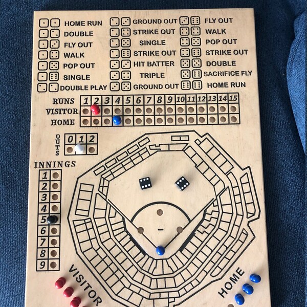 Baseball Dice Game - Etsy
