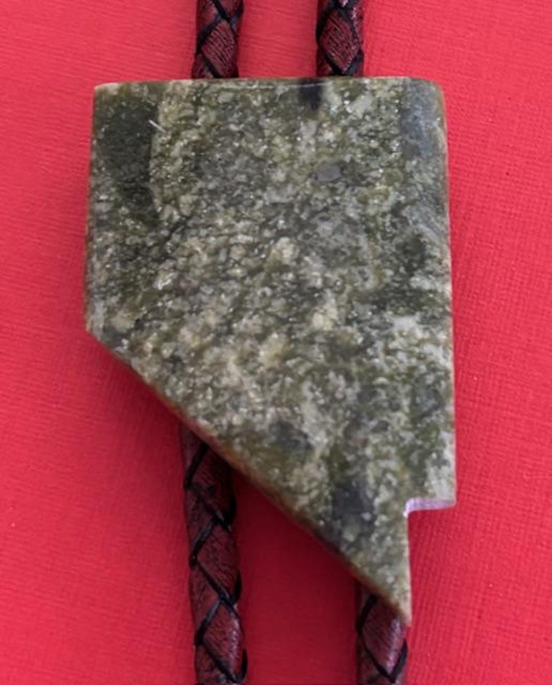 Serpentine, Nevada Shaped Bolo, With Gold, Silver or Platinum Alloy ...