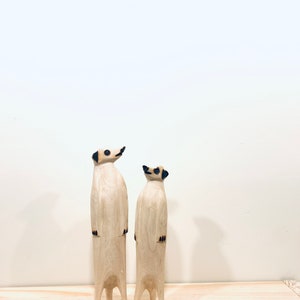 Meerkat Lovers Present 12,10, Meerkat Pair Wooden Meerkat Lovers ...