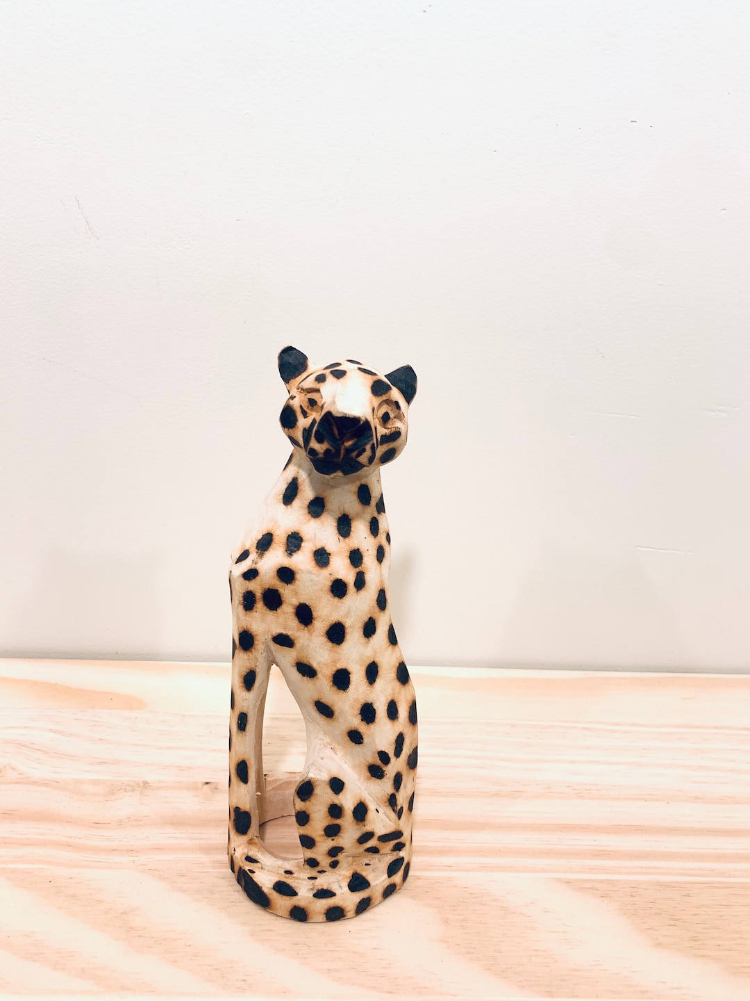 Wooden Cheetah 9 3, Cheetah Figurine, Cheetah Carving, Safari Animal ...