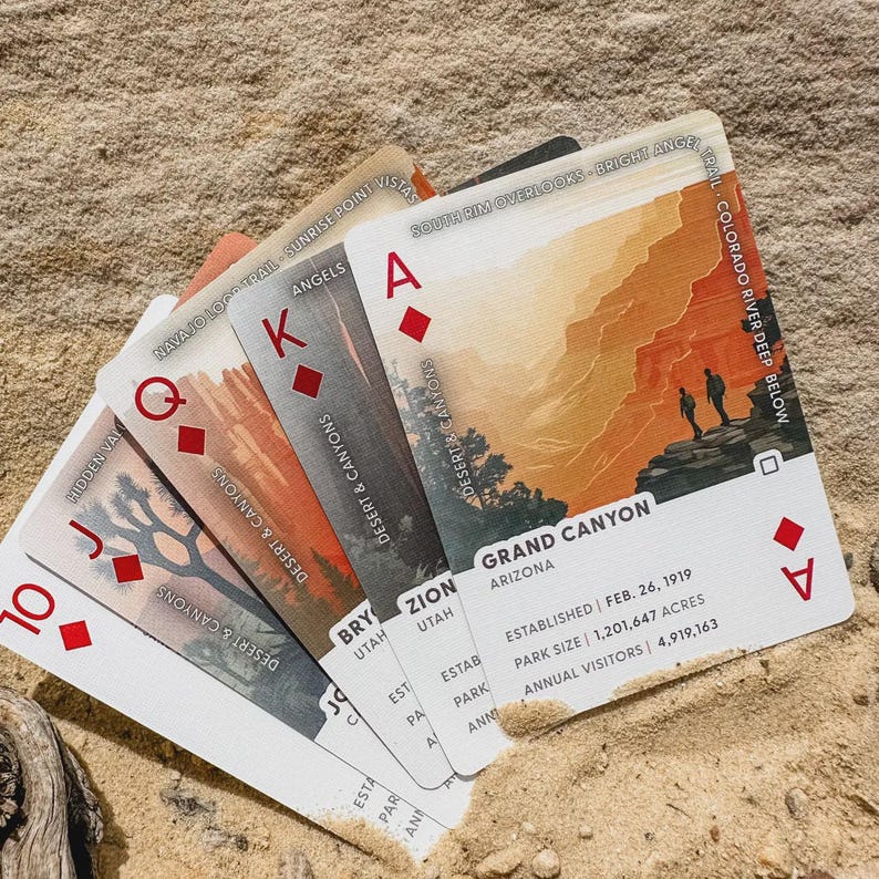 National Parks Playing Cards & Reference Deck - Etsy