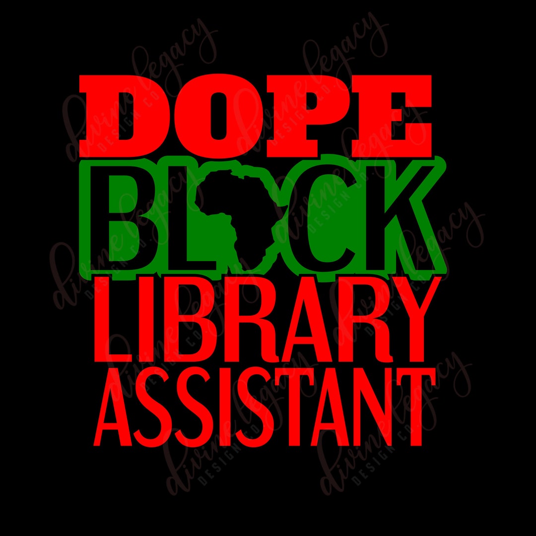 Library Assistant SVG, Librarian SVG, Black Library Assistant, Instant ...