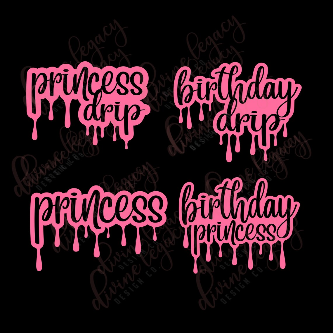 Princess SVG File Cricut Silhouette Drip Svg Birthday - Etsy UK