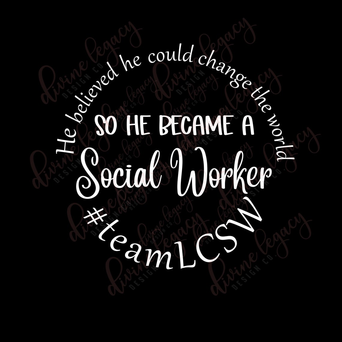 Social Worker SVG File for Cricut Silhouette LCSW Svg Social | Etsy