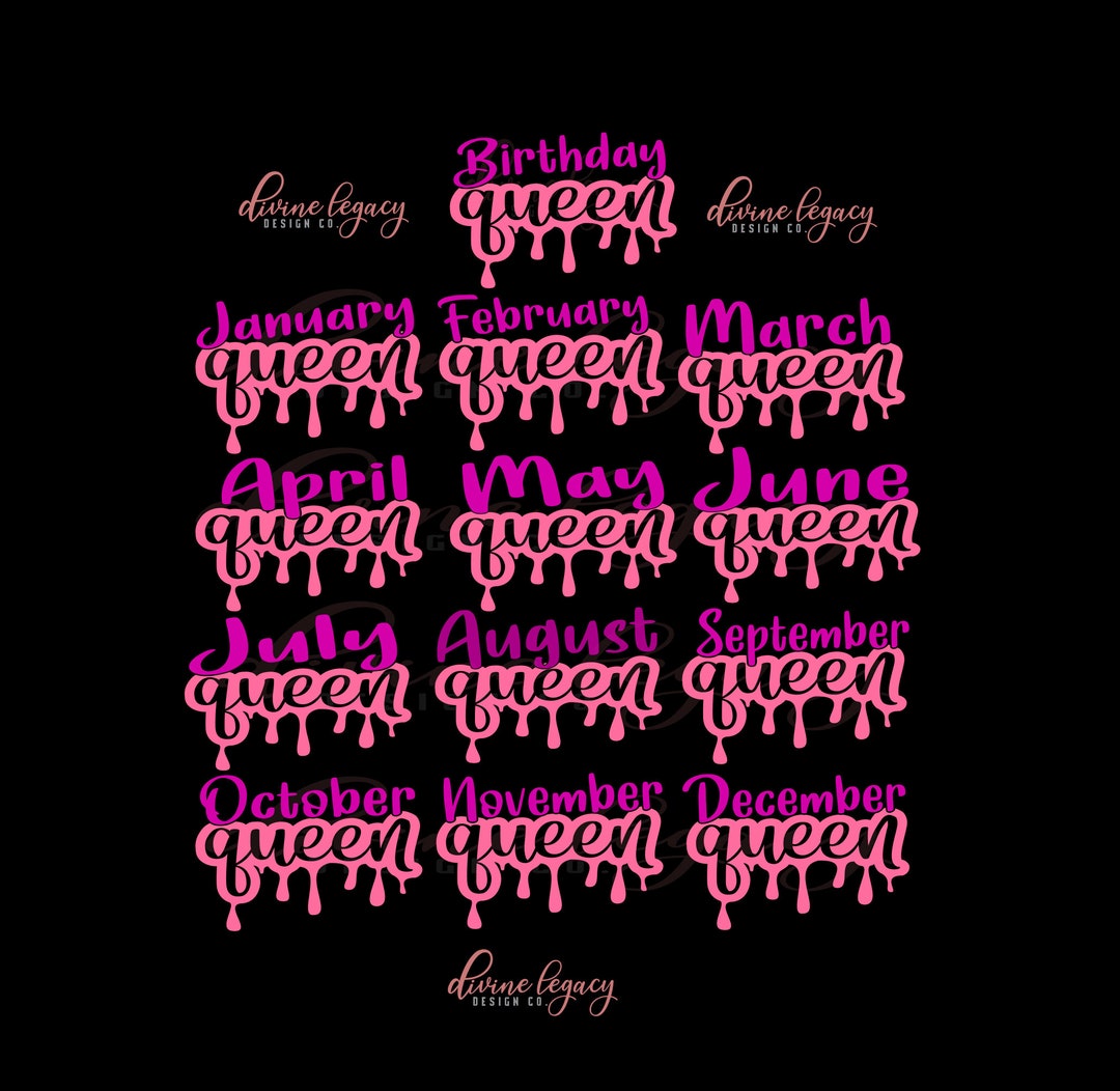 Birthday Drip SVG File for Cricut Silhouette, Queen SVG Design ...