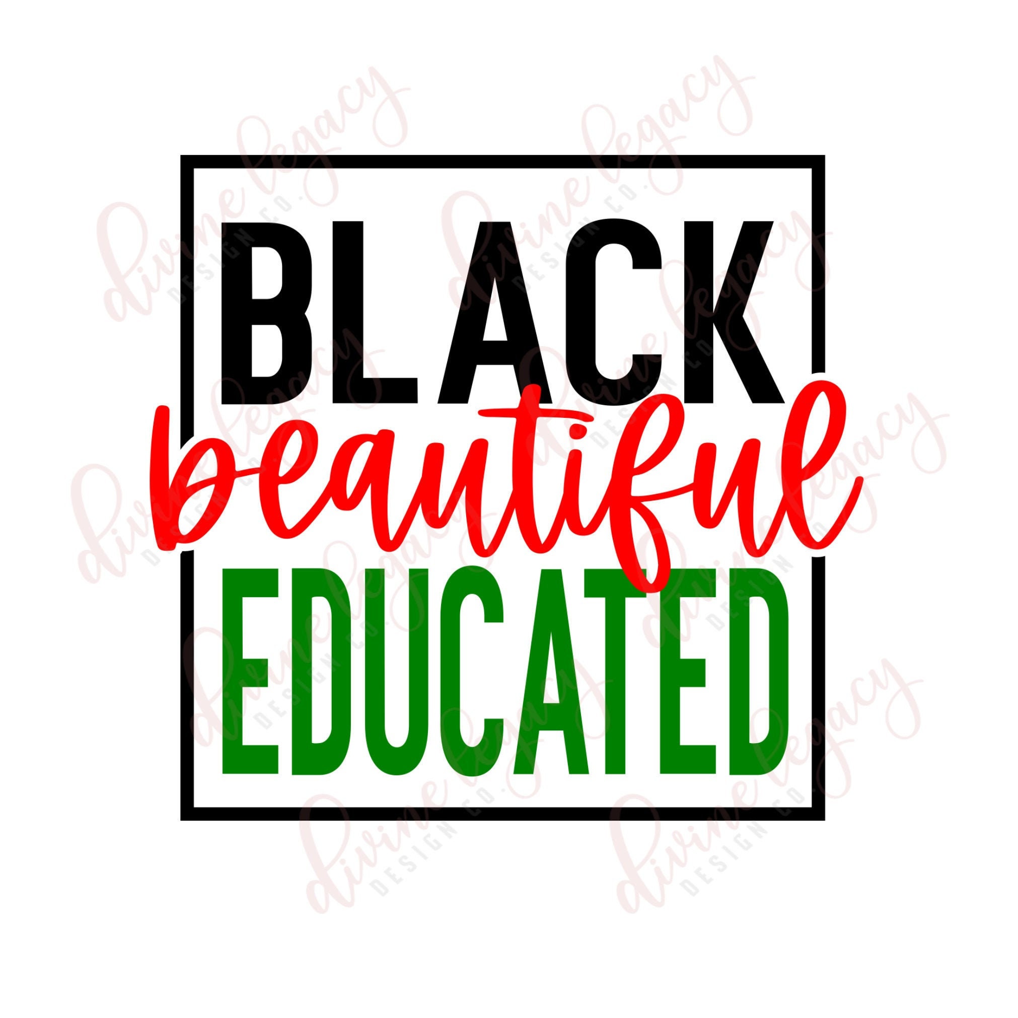 Black and Educated SVG File for Cricut Silhouette 2022 - Etsy