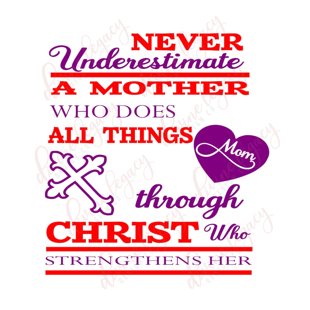 Mother SVG File for Cricut Silhouette, Christian SVG Design, Mother's ...