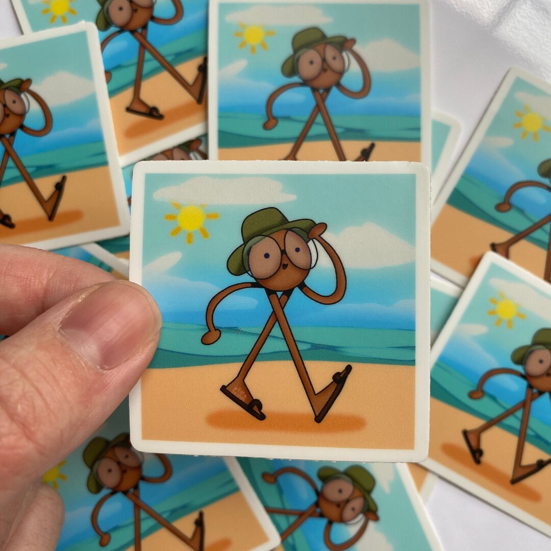Adventure Boy at the Beach Sticker Laptop Sticker Phone Sticker ...