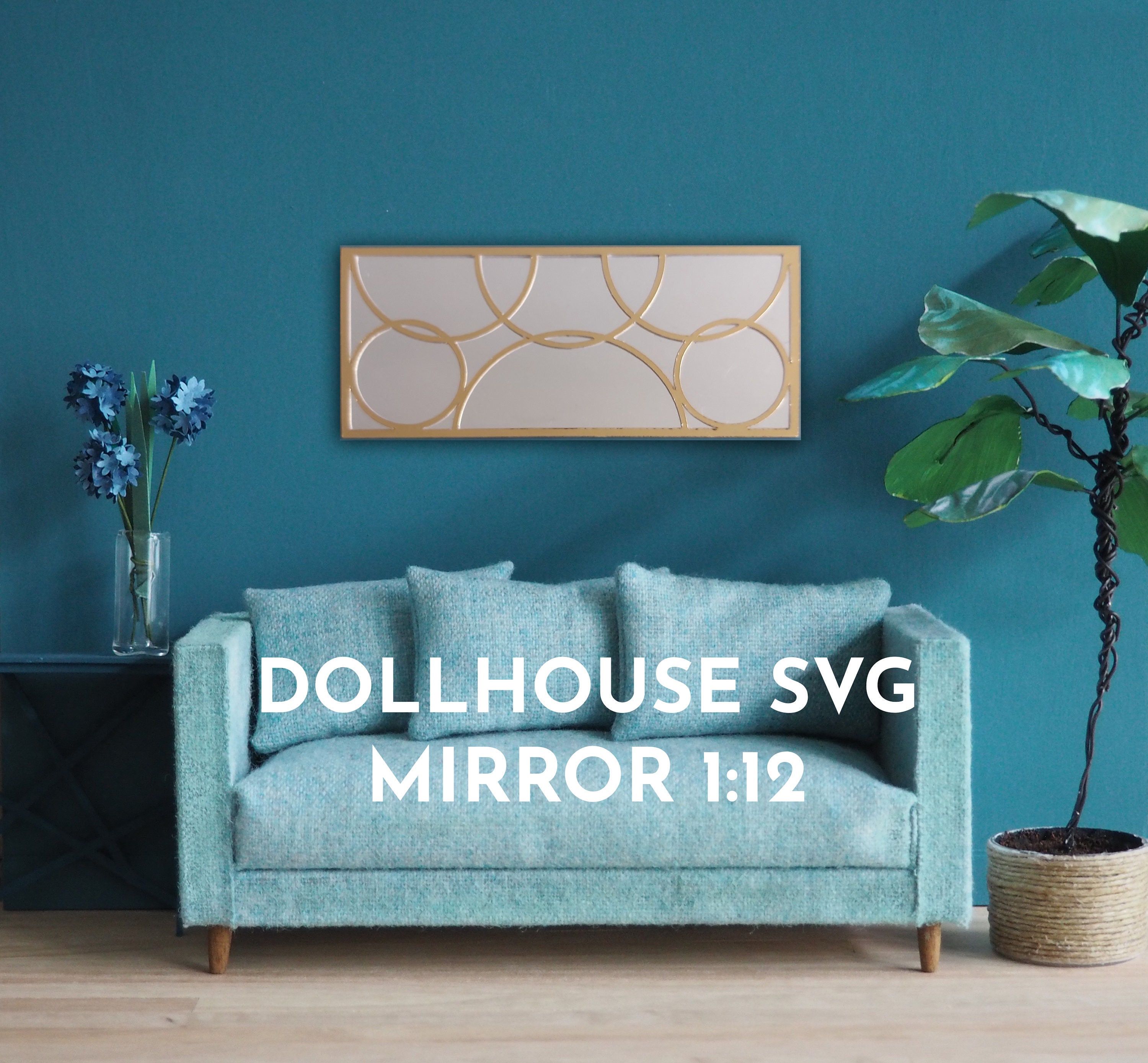 SVG Dollhouse Mirror Bundle 1:12 Scale. Bundle of 5 Decorative | Etsy