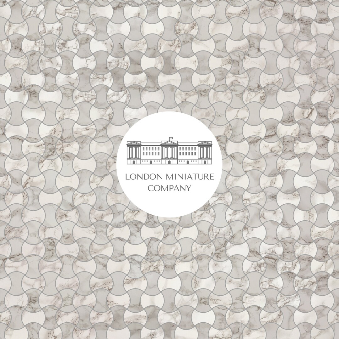 Printable Dollhouse Flooring 1:12 Marble Weave Tile Instant Download ...