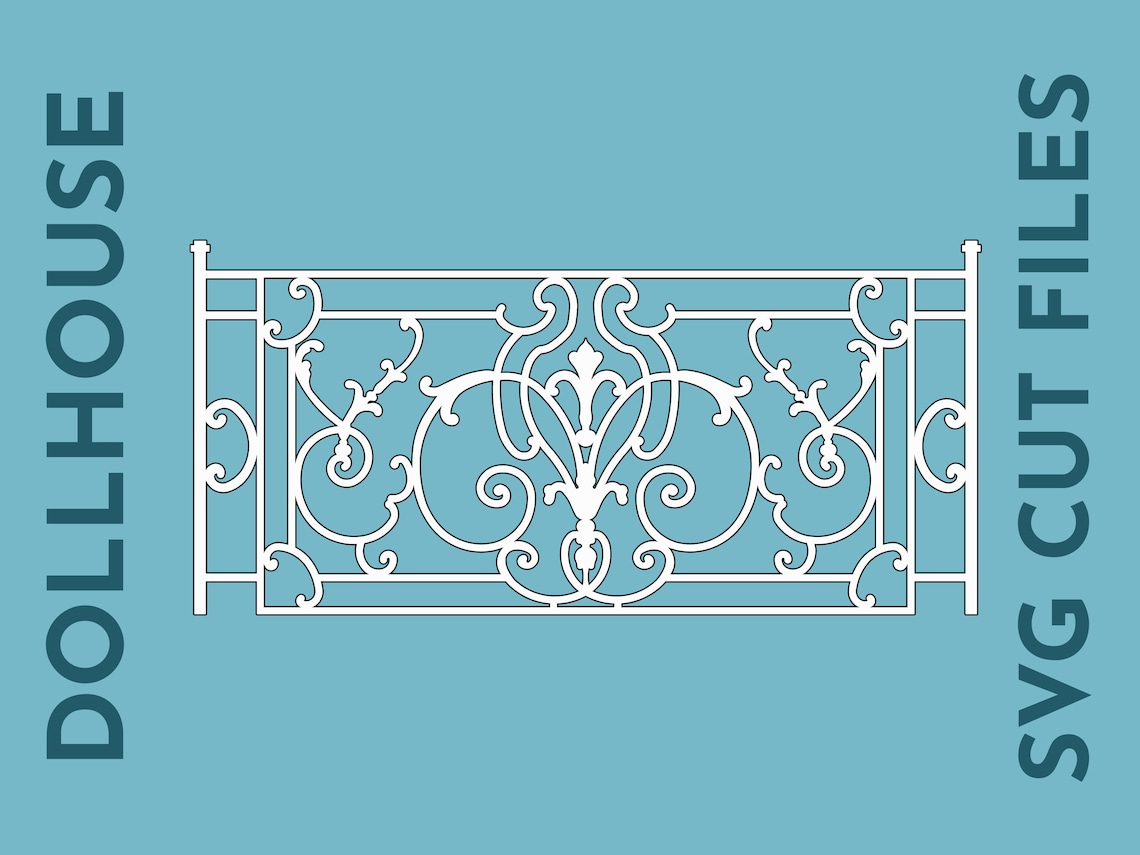 SVG Dollhouse Decorative Railing 1:12 Scale. Dollhouse - Etsy