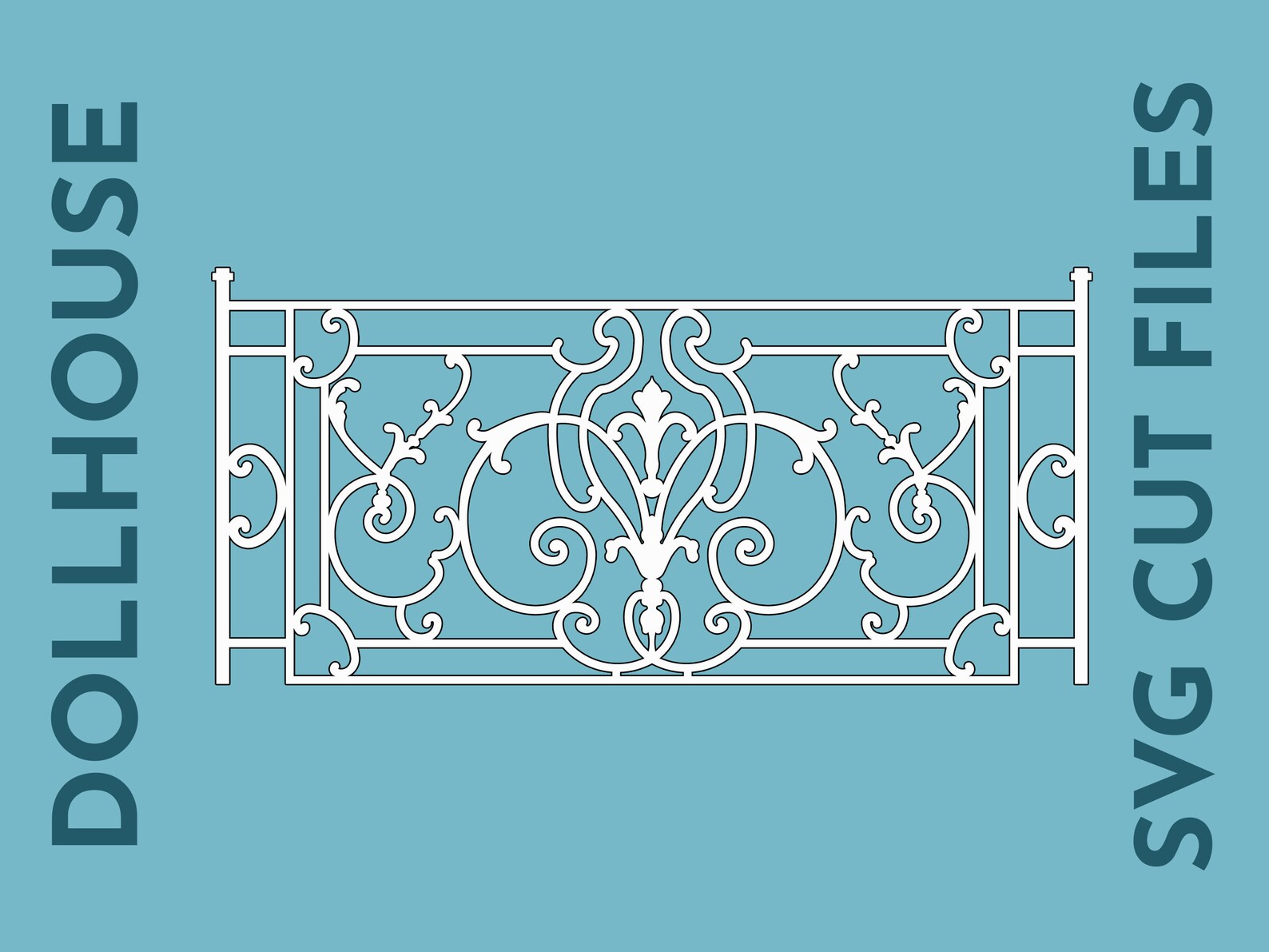 SVG Dollhouse Decorative Railing 1:12 Scale. Dollhouse - Etsy