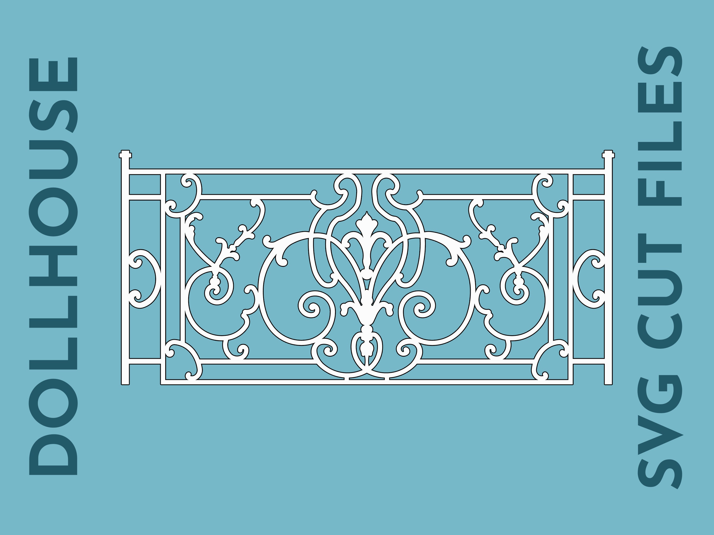 SVG Dollhouse Decorative Railing 1:12 Scale. Dollhouse - Etsy