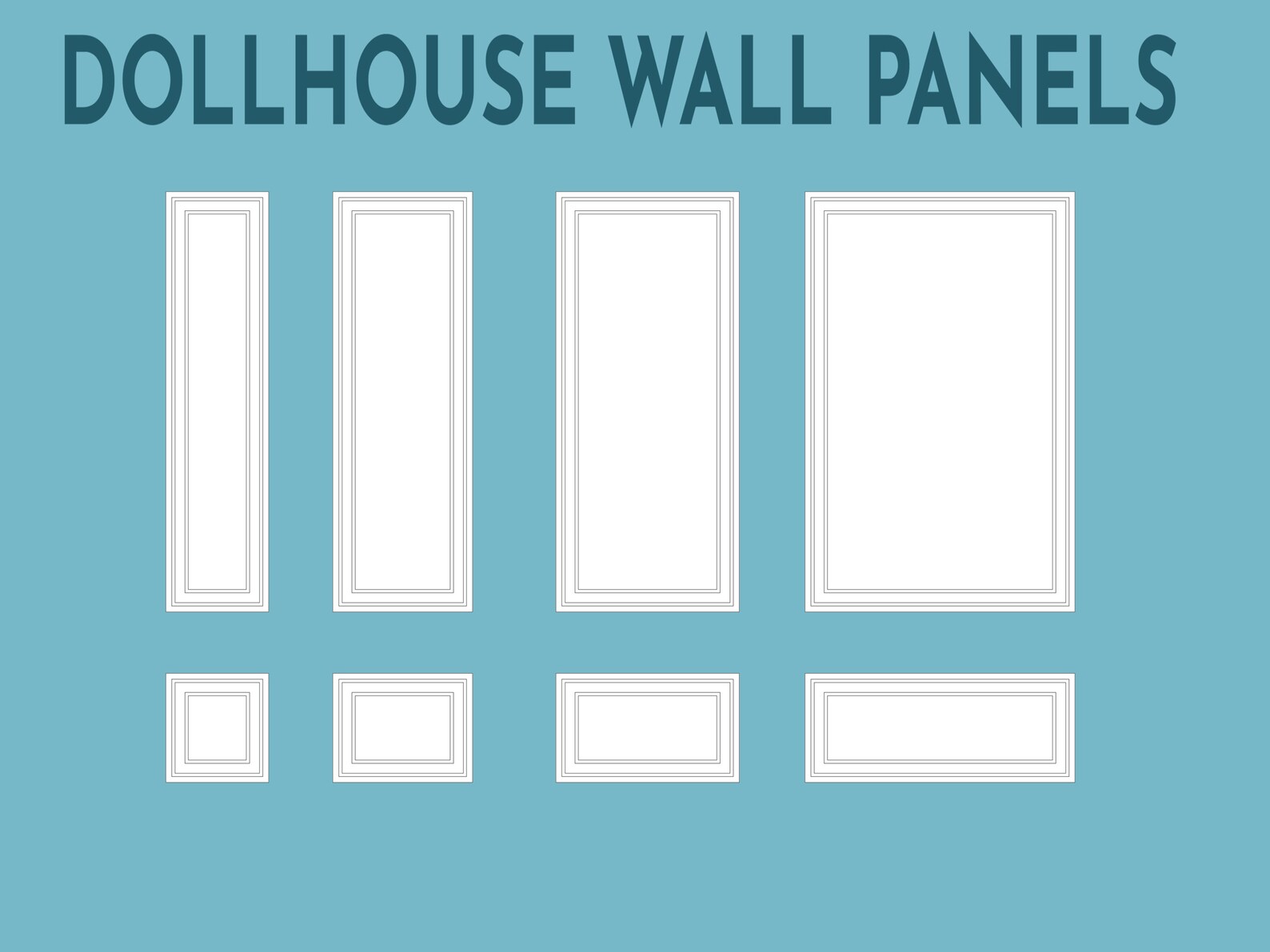 SVG Dollhouse Wall Panels 1:12 Scale. DIY Rectangular - Etsy