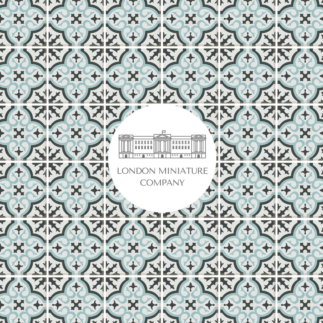 Dollhouse Floor Tile 1:12, Encaustic Patterned Flooring, Printable ...
