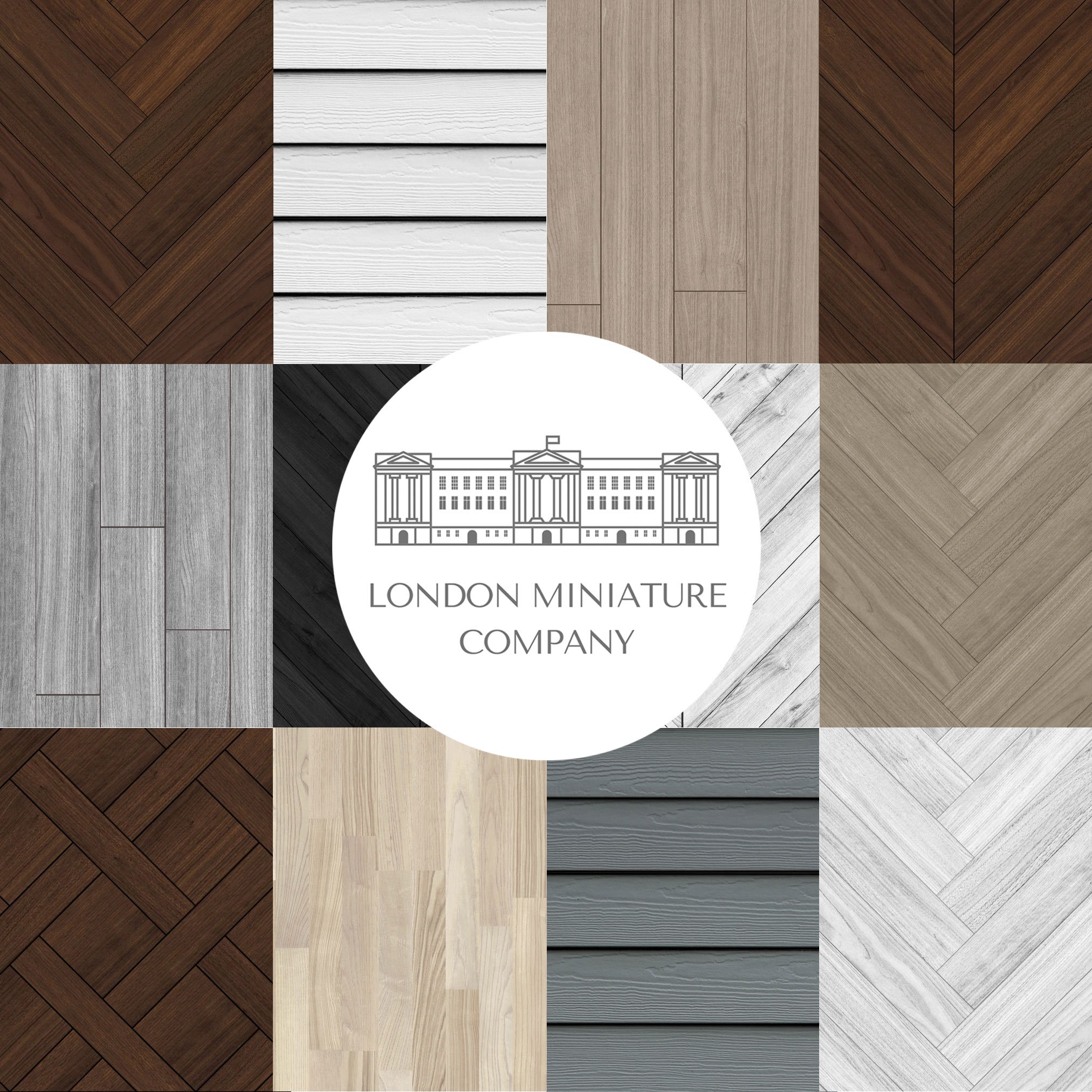 Printable Dollhouse Wooden Flooring Bundle - A4 - A3 - 8.5