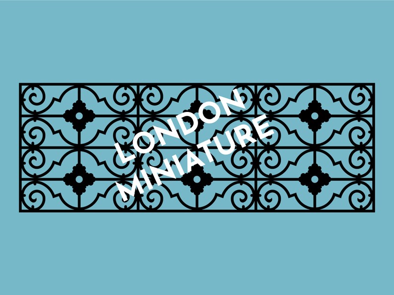 SVG Dollhouse Decorative Railing 1:12 Scale. Dollhouse Half - Etsy